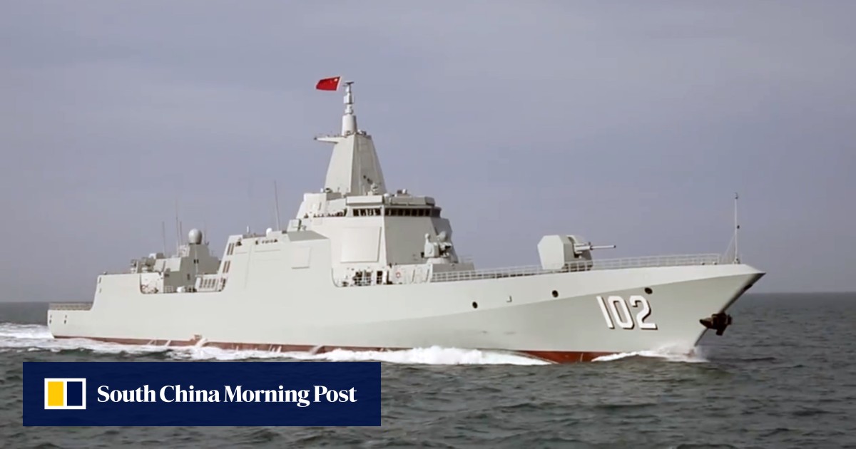 New Chinese destroyer Lhasa circles Japan in first far-sea training run ...