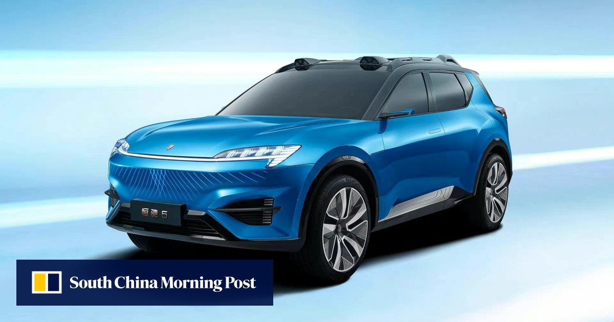 China Evergrande launches first EV, the Hengchi 5, at just over half ...