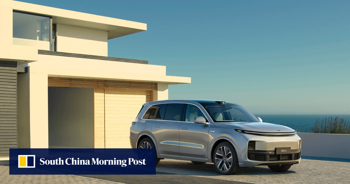 Chinese EV maker Li Auto’s L9 SUV runs off road, hits barrier during ...