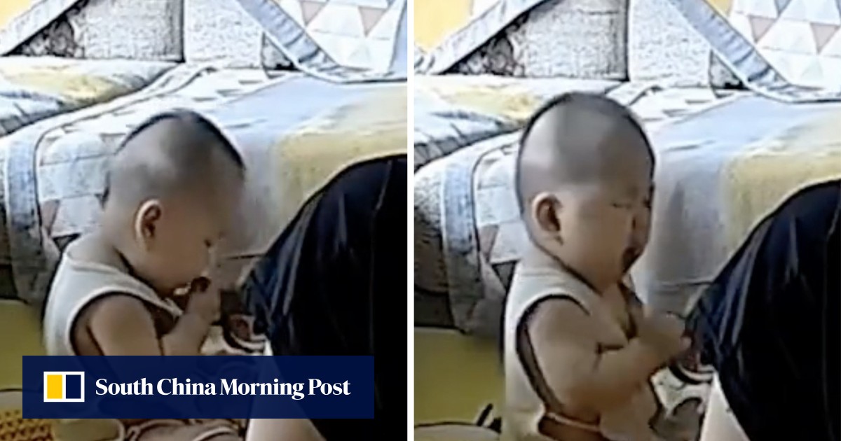 Poop-eating baby ‘takes a bite and shivers’ in video that amuses and ...
