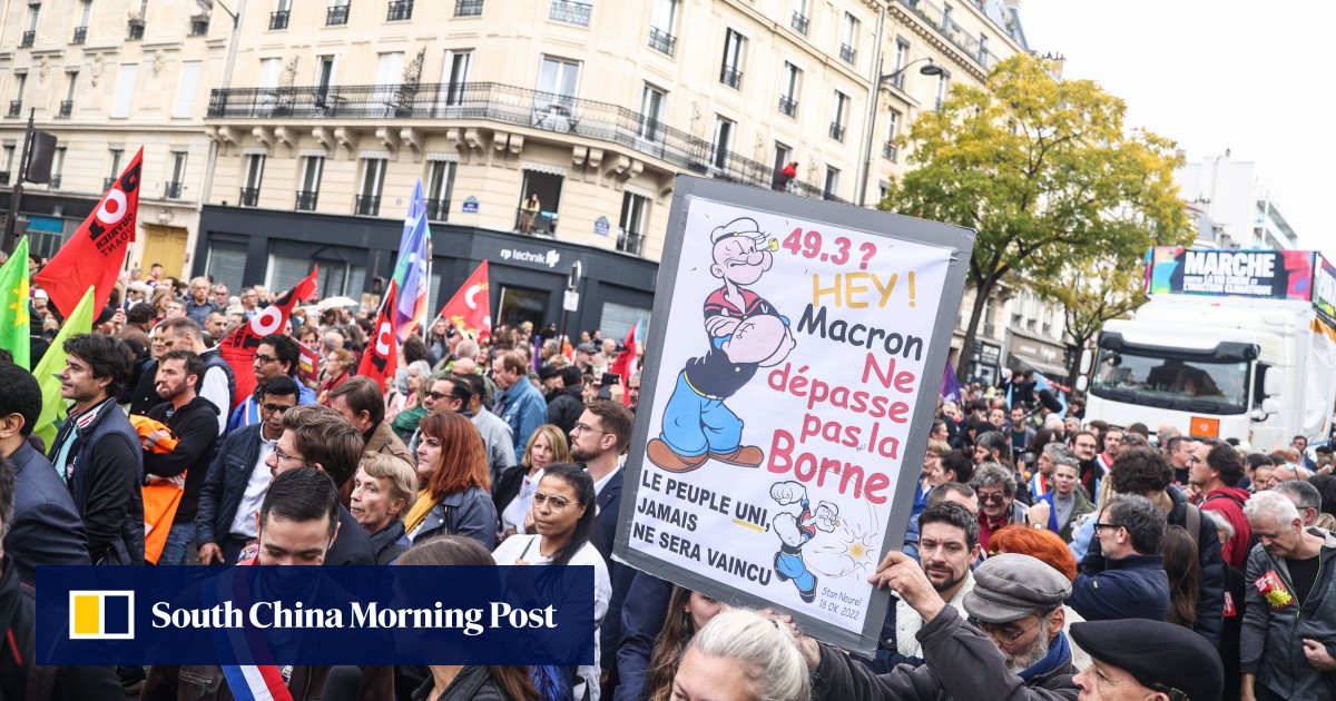 Tens of thousands march in Paris to protest against inflation in France ...