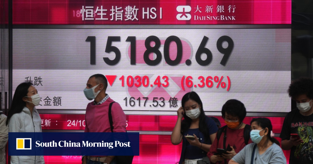 Stock markets crash in Hong Kong, Shanghai and Shenzhen on a raft of ...