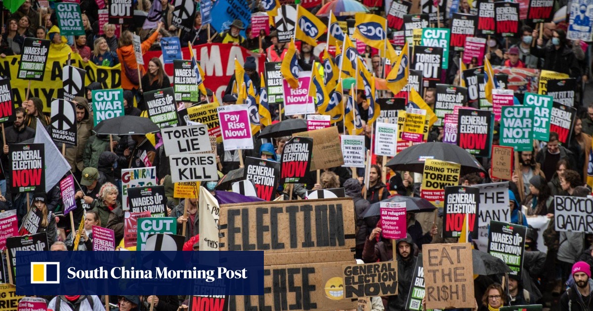 Thousands call for UK general election in ‘Britain is Broken’ march ...