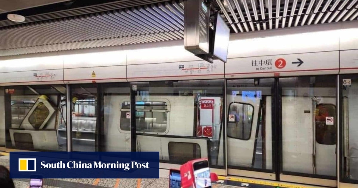 Hong Kong MTR train derails at Yau Ma Tei station on Tsuen Wan line ...