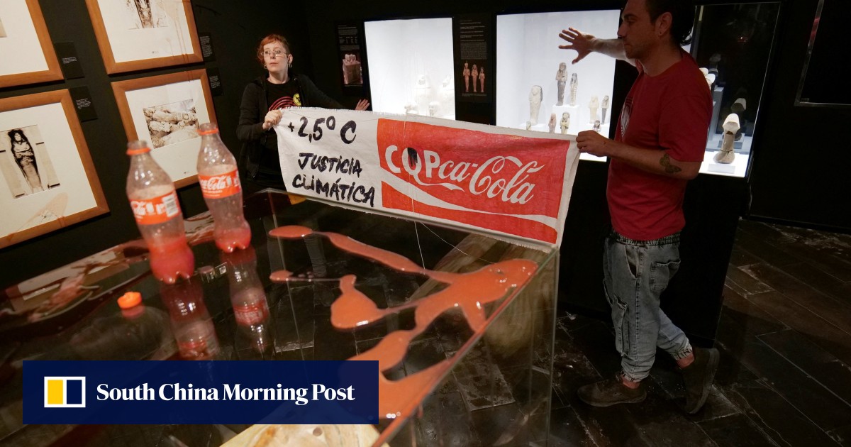 Climate activists splash liquid on Barcelona mummy exhibit | South ...