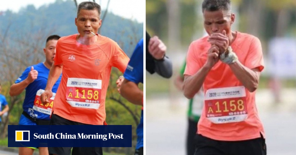 ‘Smoking Brother’: Chinese man, 50, chain-smokes through 42km marathon ...