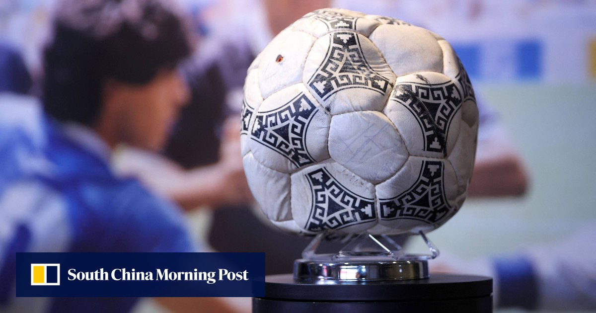 Maradona’s ‘Hand of God’ football fetches US$2.4 million at UK auction ...