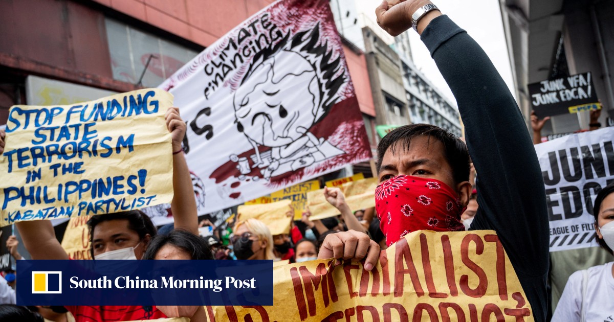 US Philippine bases spark protests as Kamala Harris visits Manila ...