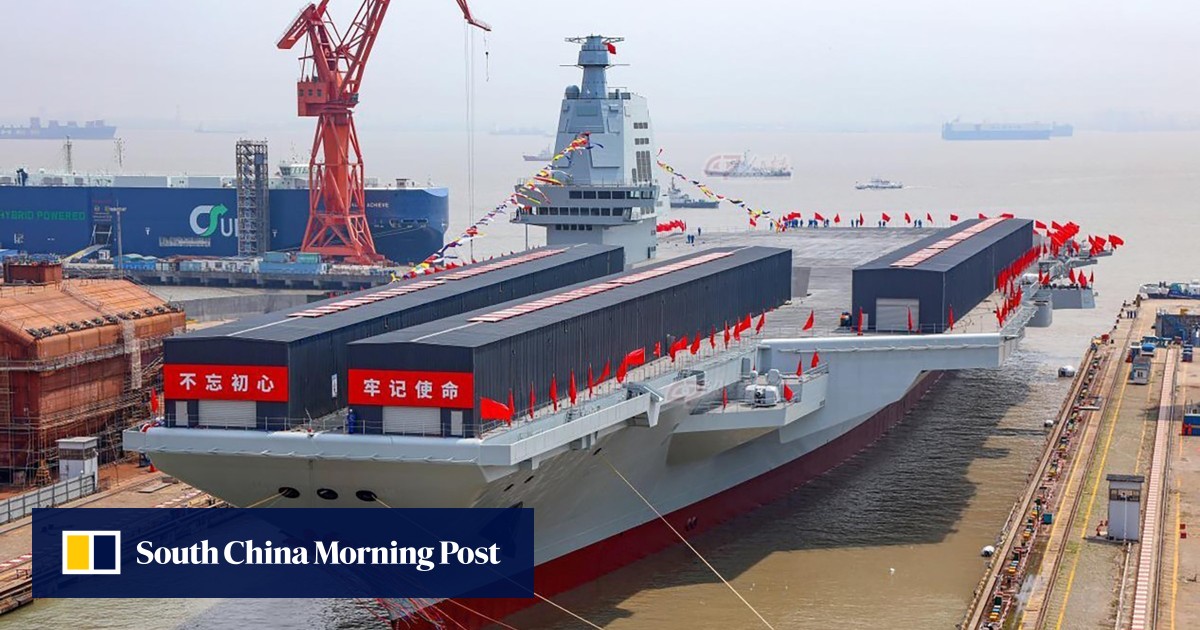 China’s advanced Fujian aircraft carrier ready to start sea trials this ...