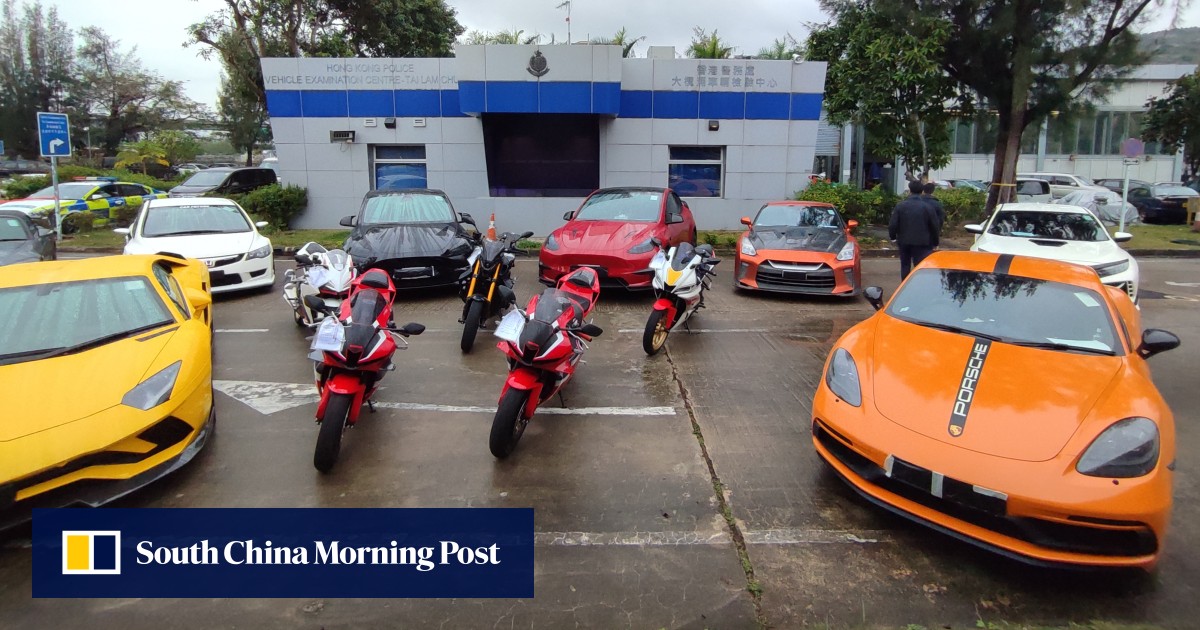 Hong Kong police arrest 16 and impound 8 cars, 5 motorcycles in ...