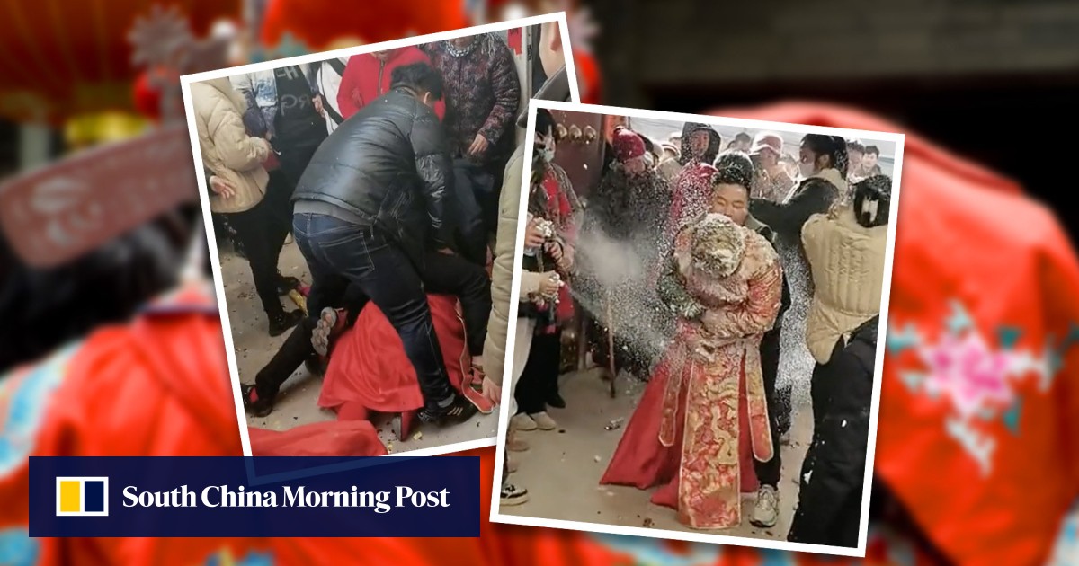 Hazing havoc: violent Chinese wedding ‘ceremony’ sees bride attacked ...