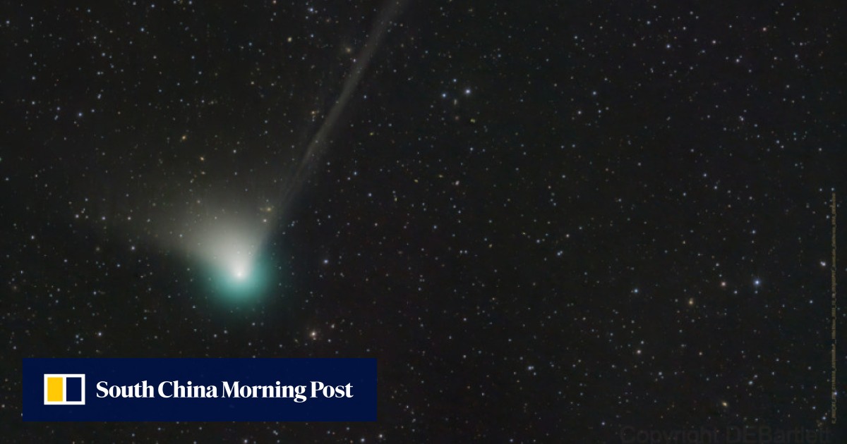 Big, bright green comet zooming our way, last visited 50,000 years ago ...
