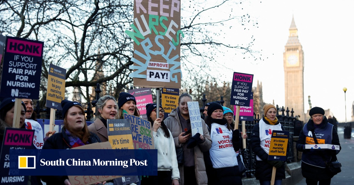 British health workers stage largest strike in history of NHS | South ... British health workers stage largest strike in history of NHS | South ...