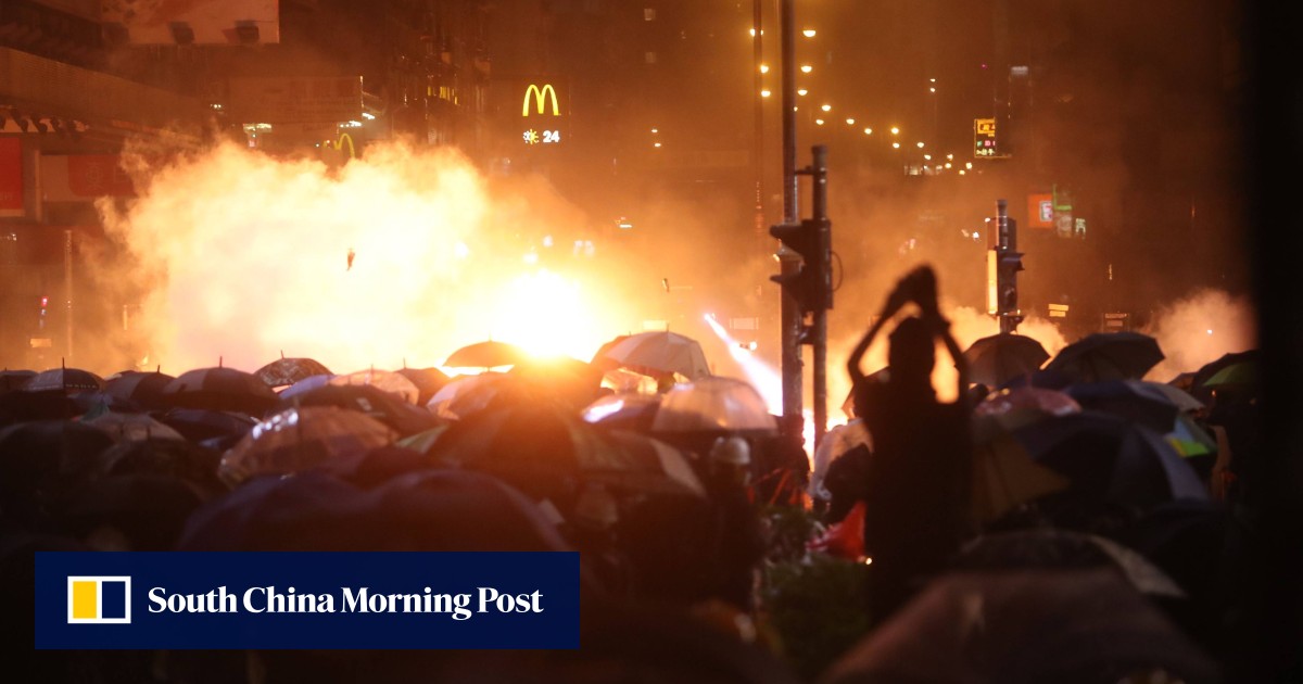 Hong Kong protests: 20 jailed for up to 64 months over riot near ...