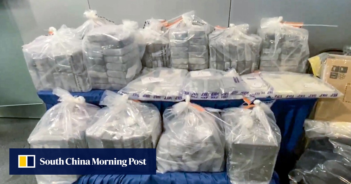 Police seize 164kg of suspected cocaine worth HK$136 million, arrest Hong Kong man in biggest ...