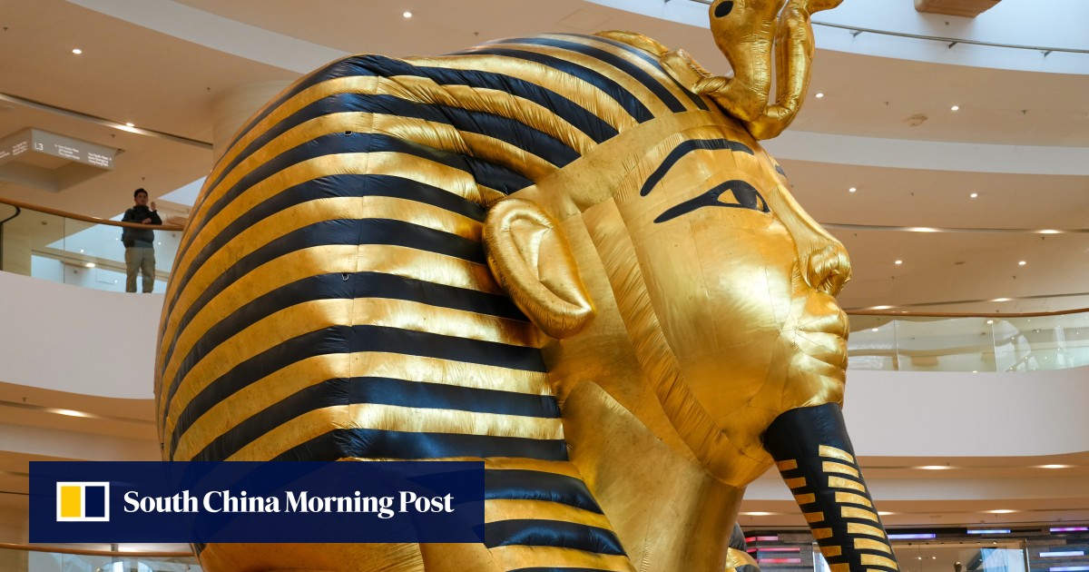 The curse of King Tut? Hong Kong Art Basel’s inflatable bust of ...