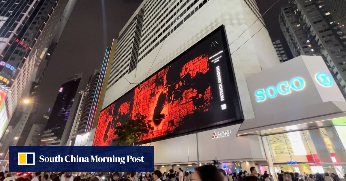 Us Artist Patrick Amadon Says Work With Flashing Names Of Hong Kong