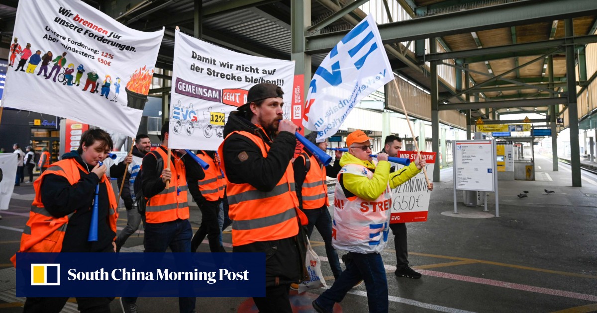 Germany faces day of travel chaos as airport, rail staff strike for ...
