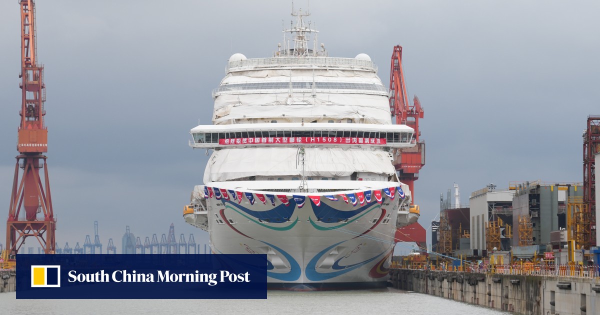 China’s first home-grown large cruise liner undocks in Shanghai in ...