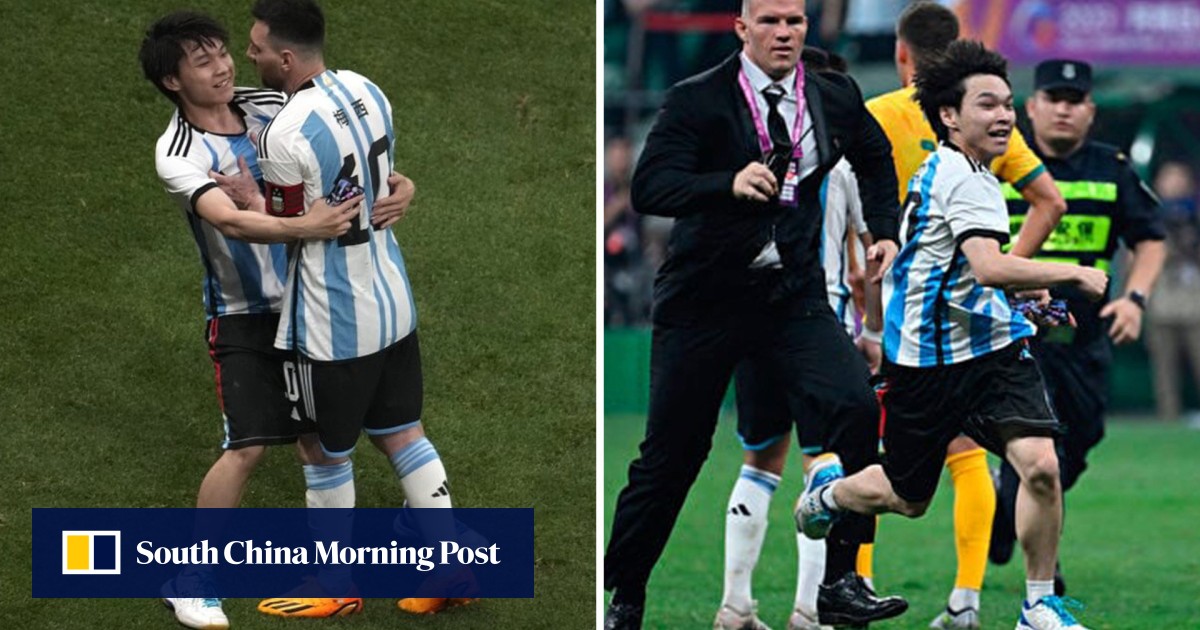 Messi mania: China embraces pitch-invading fan as millions line up ...