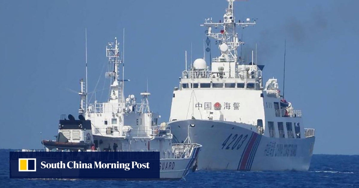 South China Sea Philippines Coastguard Accuses Chinese Ship Of Cutting