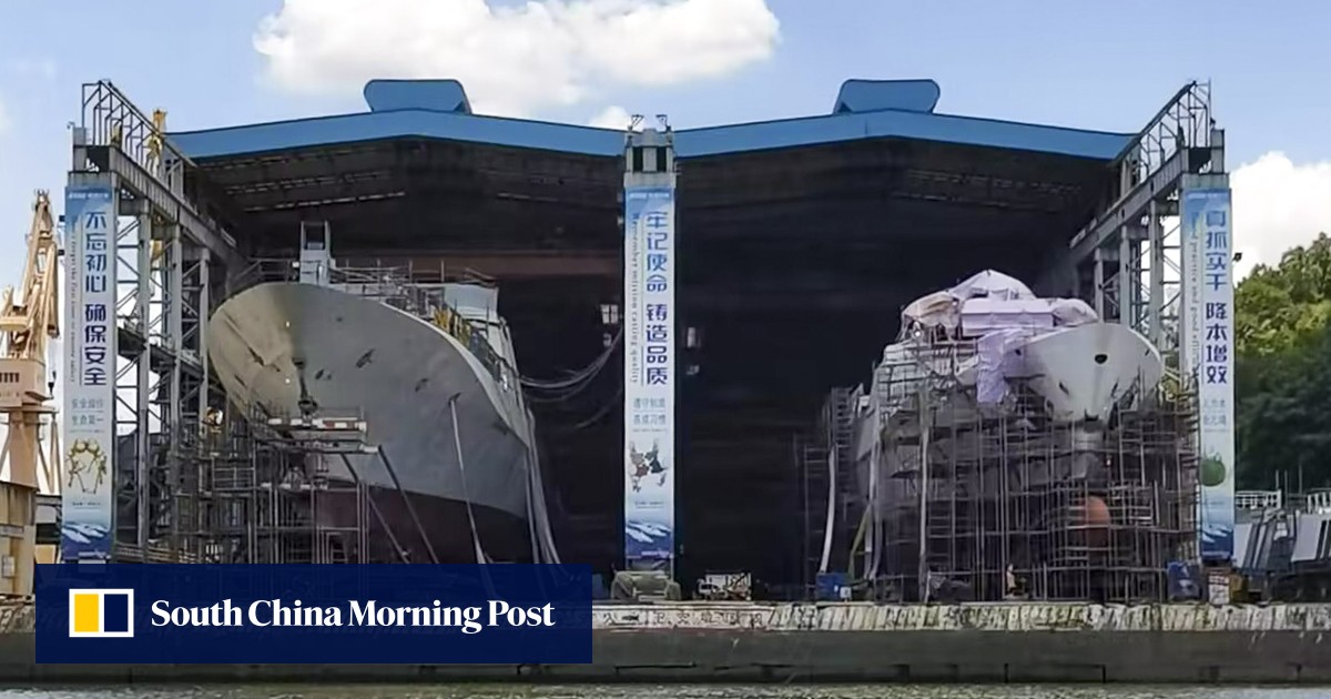 China appears to be readying 2 advanced warships for launch, adding ...