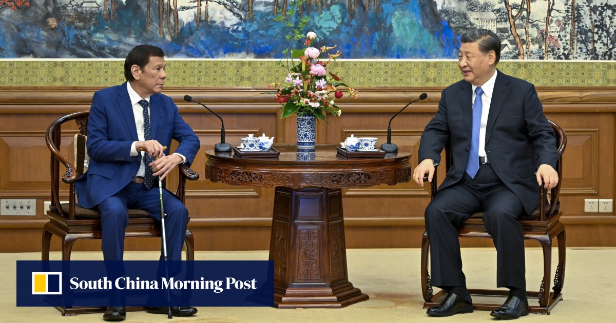 South China Sea Xi Jinping Calls On Ex Philippine President Rodrigo
