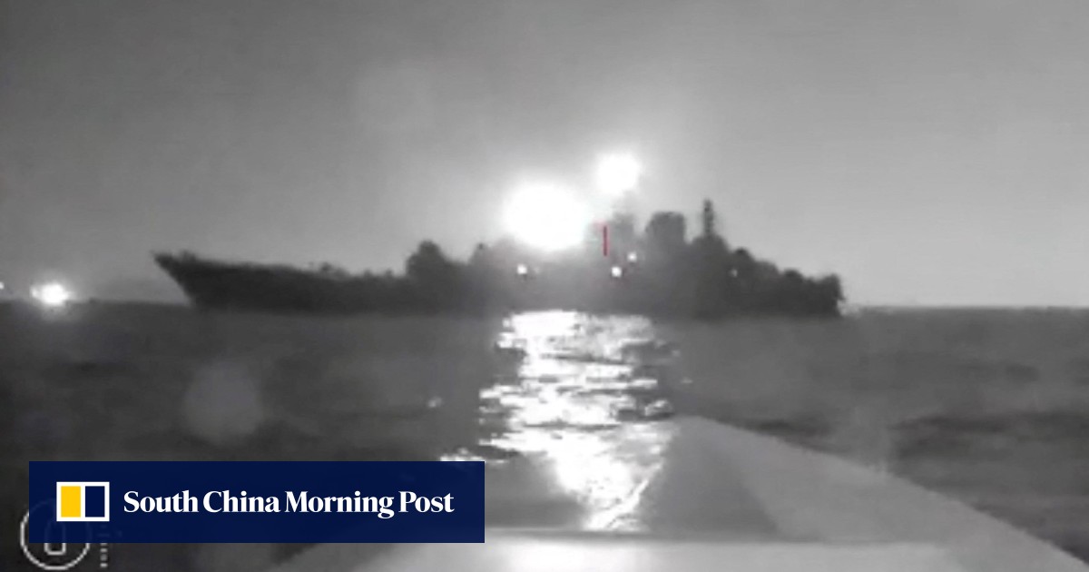 Russian warship damaged after Ukraine attacks Black Sea naval base with ...