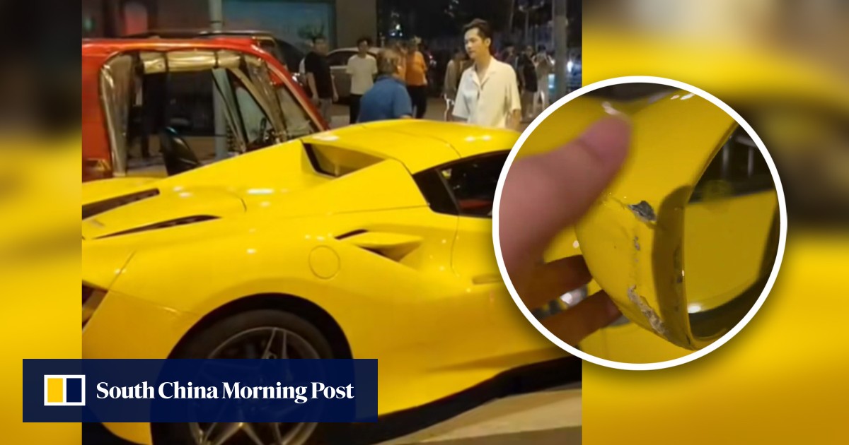 China Ferrari driver only asks for US$26 from elderly tricycle rider ...