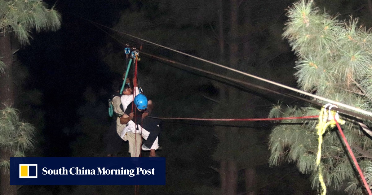 All 7 children rescued from cable car dangling hundreds of metres over ...