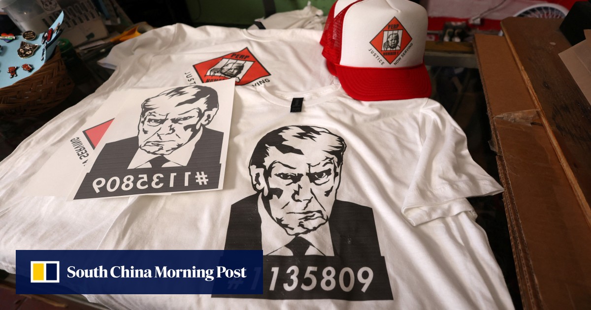 Divided US embraces Trump mugshot merchandise | South China Morning Post