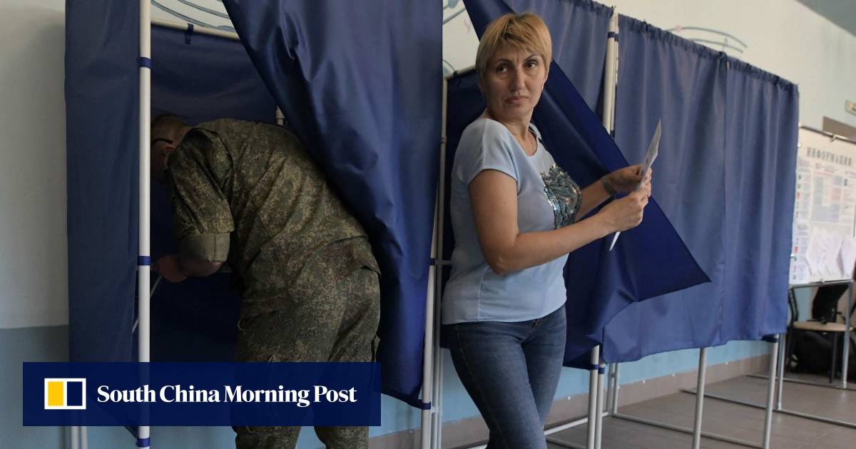 Russia claims Vladimir Putin’s party wins votes in annexed Ukraine ...