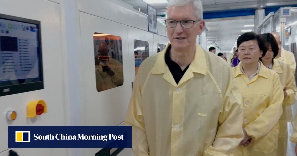 Apple CEO Tim Cook visits factory of major Chinese supplier Luxshare ...