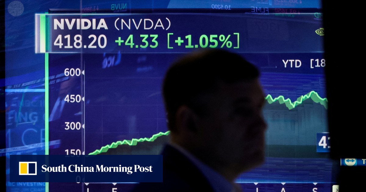 AI chip maker Nvidia’s shares jump to record high as winning streak ...