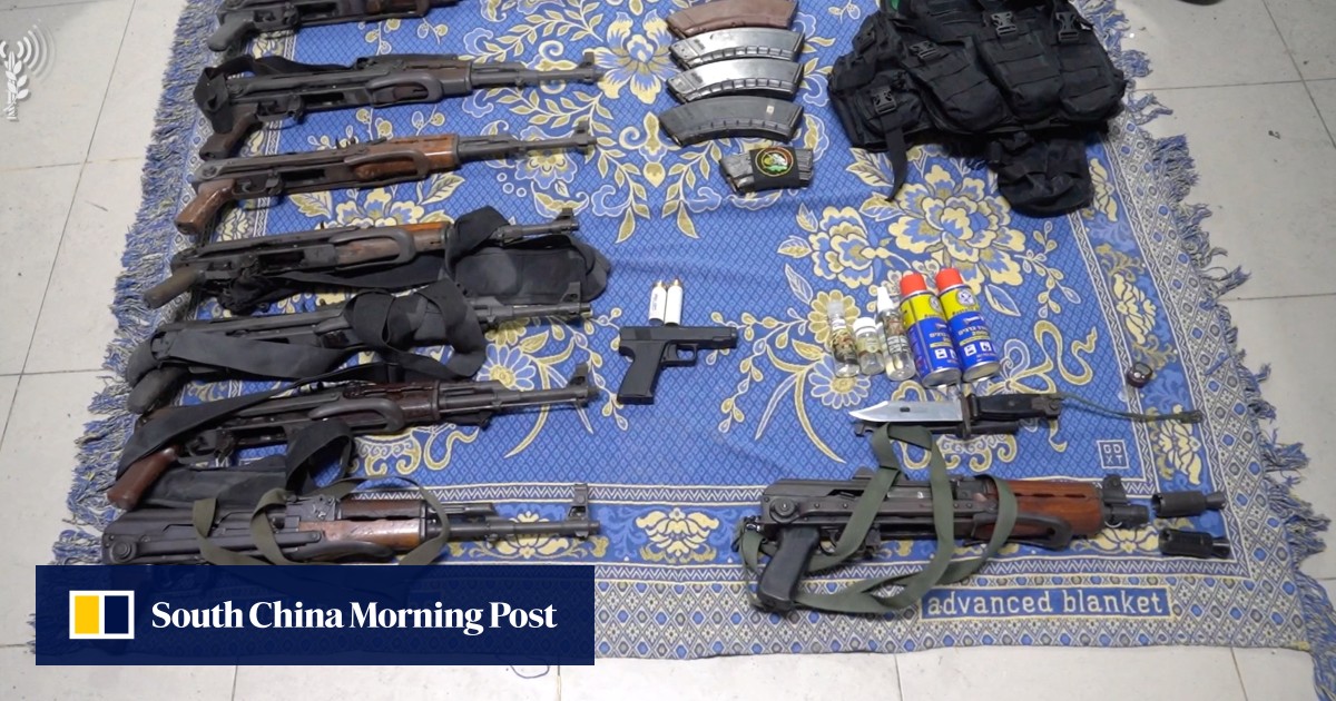 Israeli military shows video of weapons found in Gaza’s al-Shifa ...