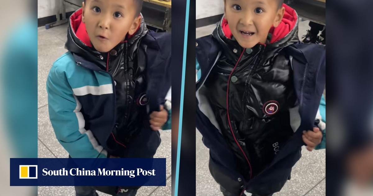 ‘It’s from my dad’: happy China boy, 6, shows off new coat gift from ...
