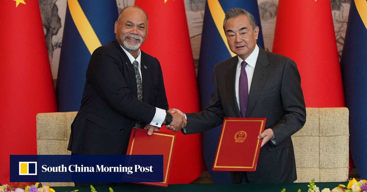 China-Nauru foreign ministers meet in Beijing to shore up shift in ...