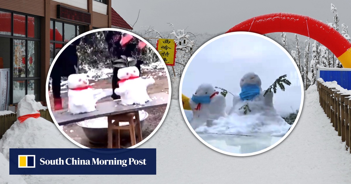 Snow business: China villagers make, sell mini snowmen as car ...