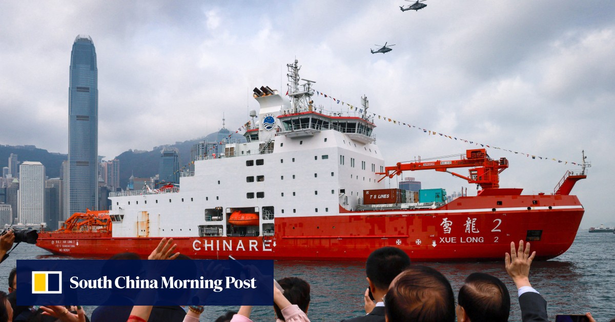 Chinese icebreaker Xue Long 2’s expedition team hopeful of Hong Kong ...