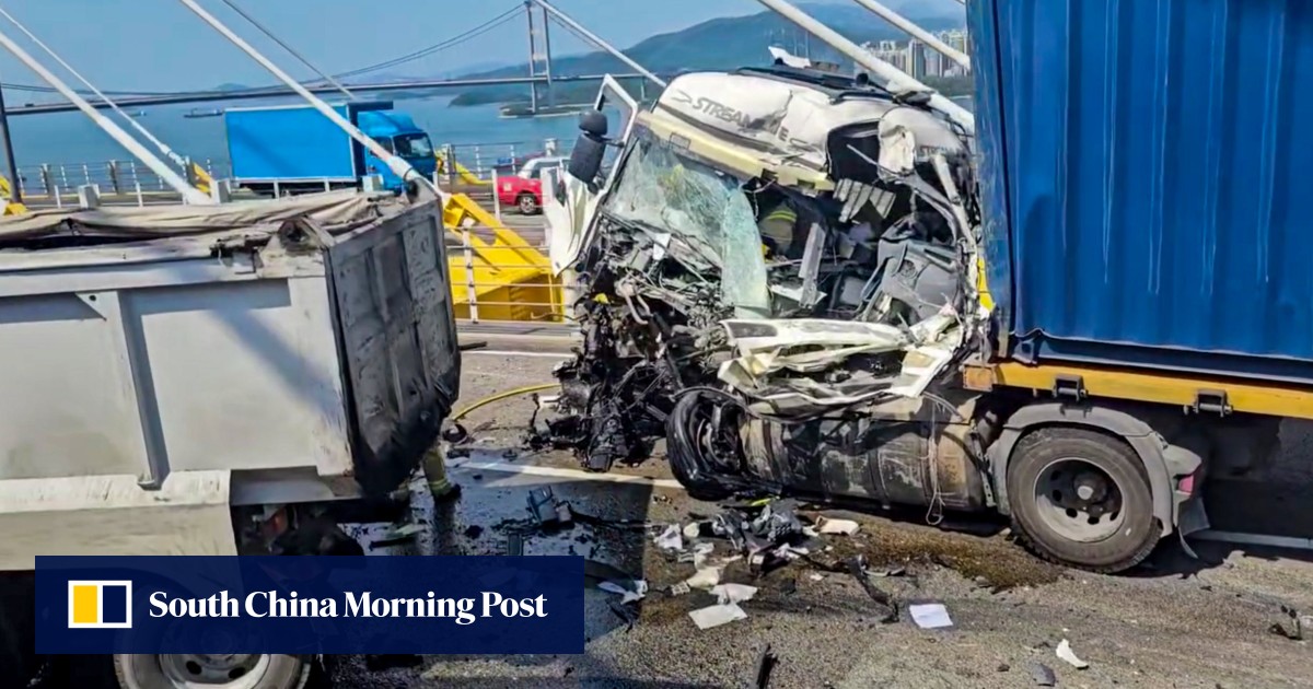 Driver trapped in truck cab after crash on Hong Kong’s Ting Kau Bridge ...