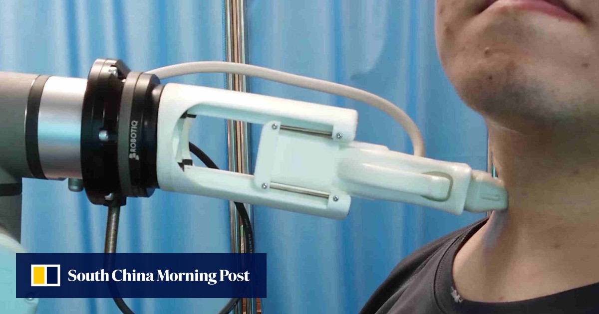 Chinese-led team’s ultrasound robot uses AI for thyroid scan results ...