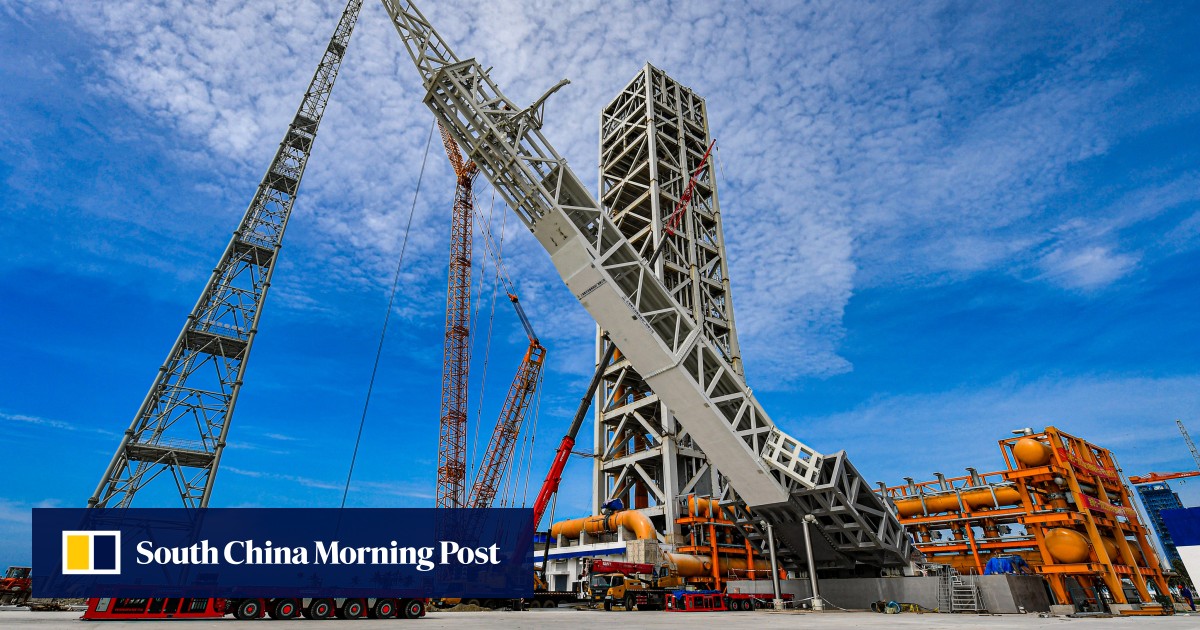 China’s commercial space hub opening clashes with exploding rocket ...