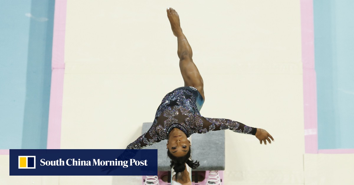 Paris Olympics: US gymnast Simone Biles shakes off leg injury to ...