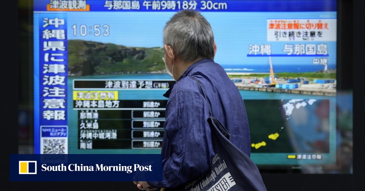 Southern Japan hit by 7.1-magnitude quake, causing small tsunamis with ...