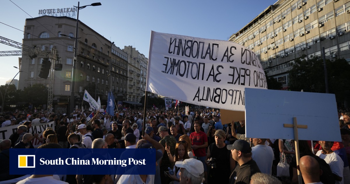 Thousands protest lithium mining in Serbia. Officials call it a coup ...