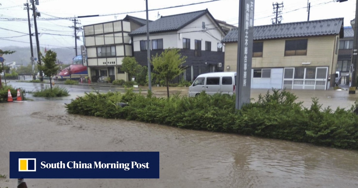 Japan orders evacuations as heavy rains trigger floods in quake-hit region | South China Morning ...