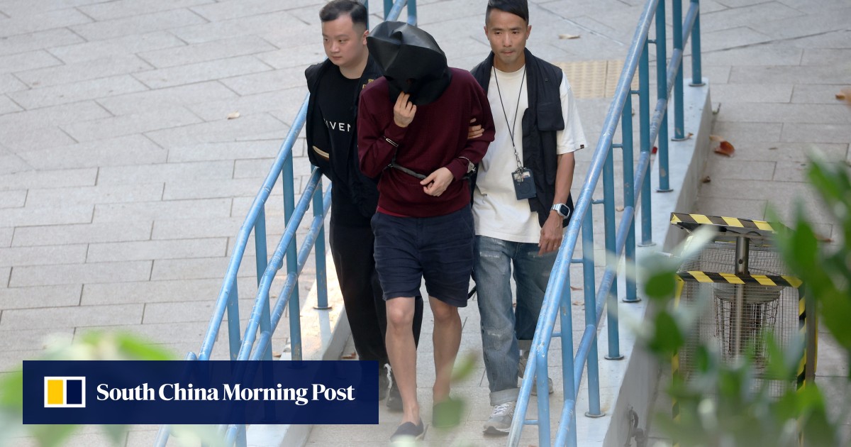 Hong Kong police escort British suspect back to scene of alleged murder ...