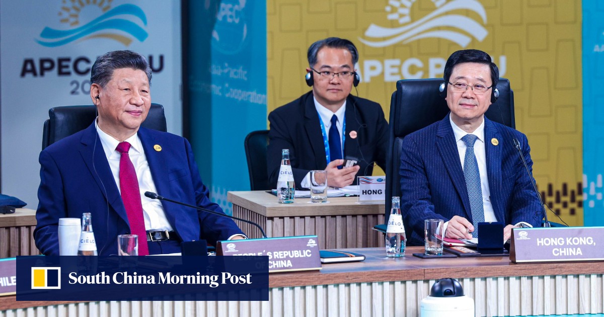 Hong Kong leader updates Xi Jinping on city’s progress at Apec summit ...