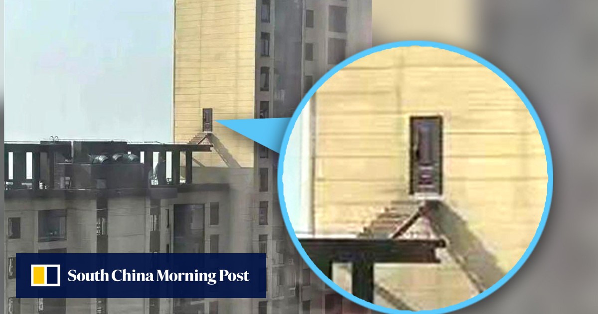 China resident builds fire escape door, stairs to nearby block, ordered ...