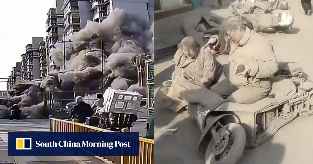 Video | Huge cement-dust cloud blankets streets in China after silo ...